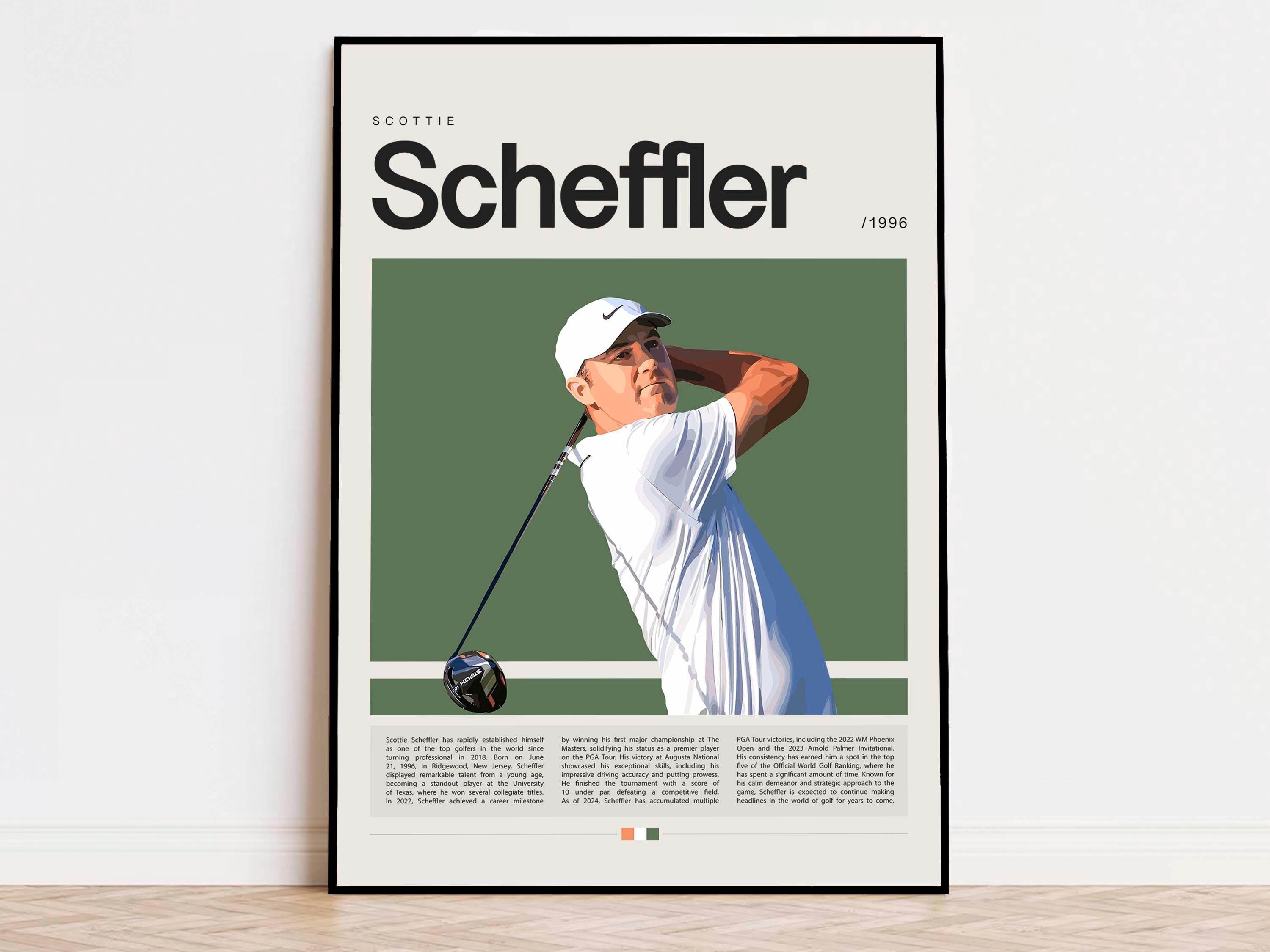 Scottie Scheffler Poster, Golf Poster, Gift for Golfer, Sports Poster ...