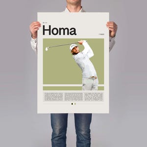 Max Homa Poster, Golf Poster, Gift for Golfer, Sports Poster, Modern ...