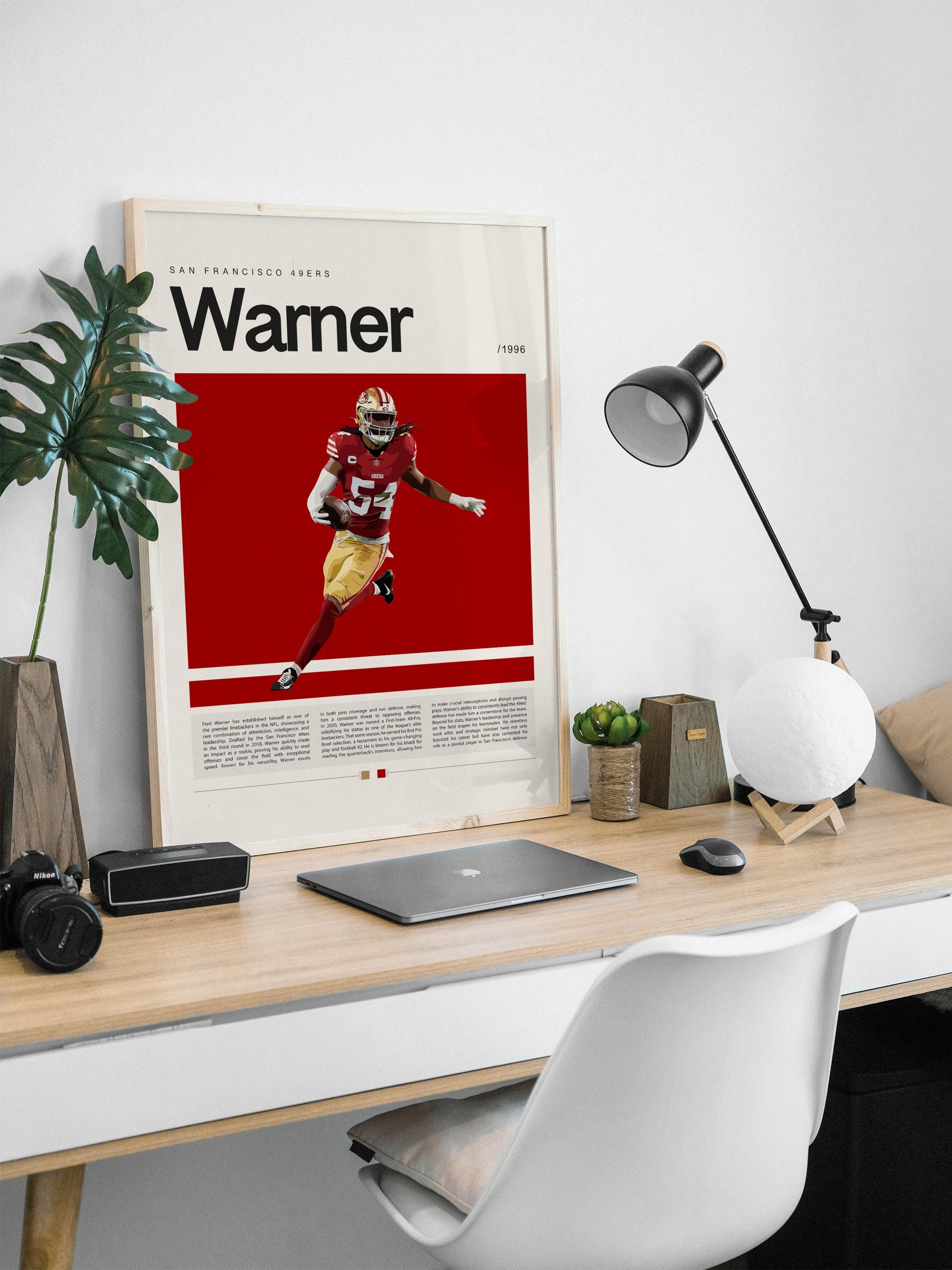 Fred Warner Poster, NFL Poster, Sports Poster, Modern Sports Art, NFL ...