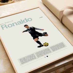 Cristiano Ronaldo Poster, Football Poster, Soccer Poster Sports Poster ...