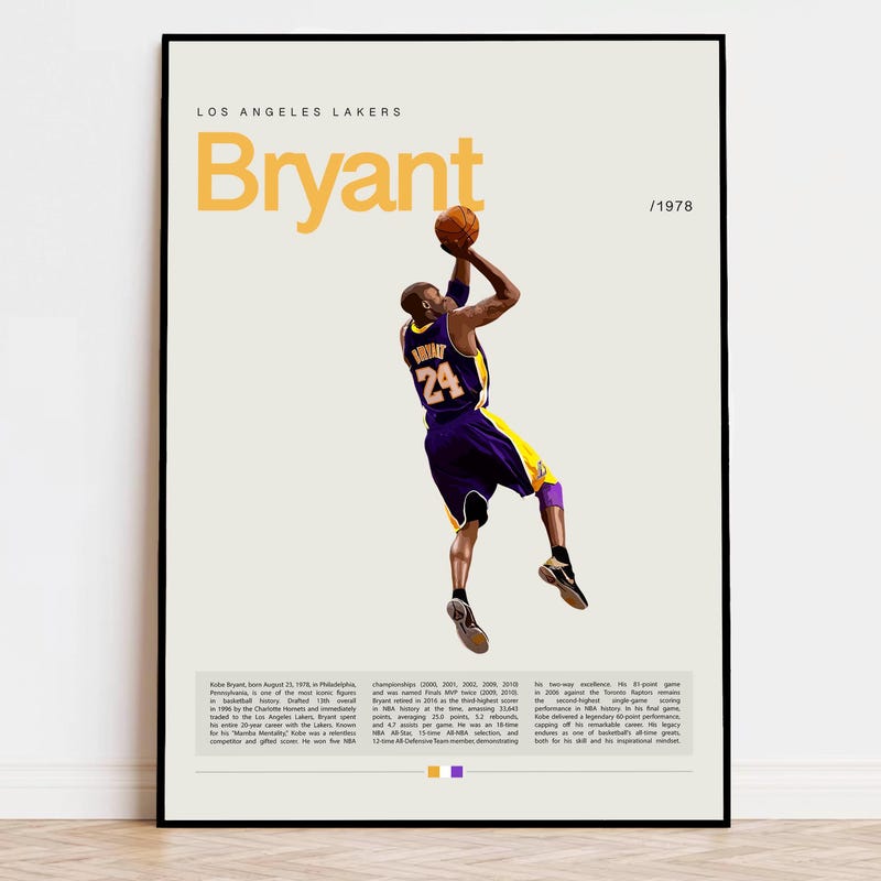 Kobe Bryant Poster - Etsy
