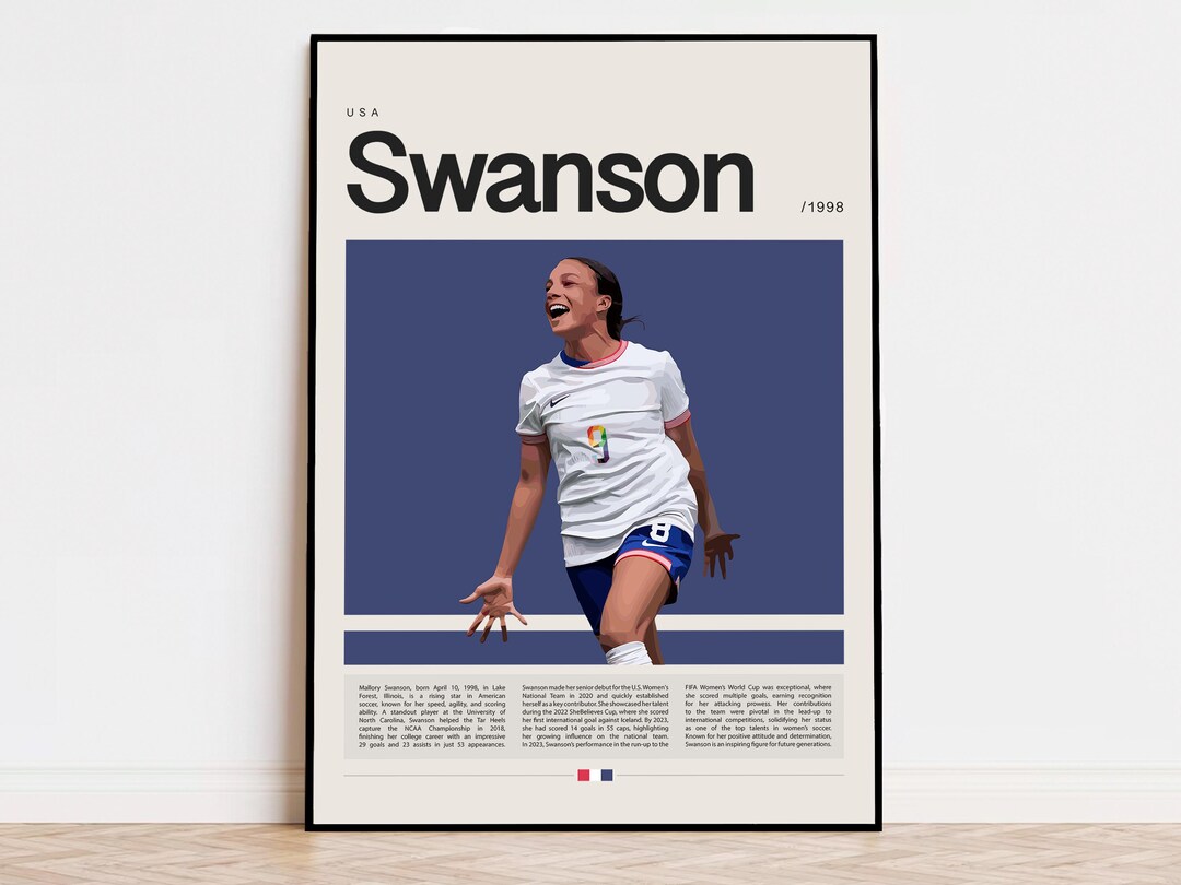 Mallory Swanson Poster, Football Poster, Soccer Poster Sports Poster ...