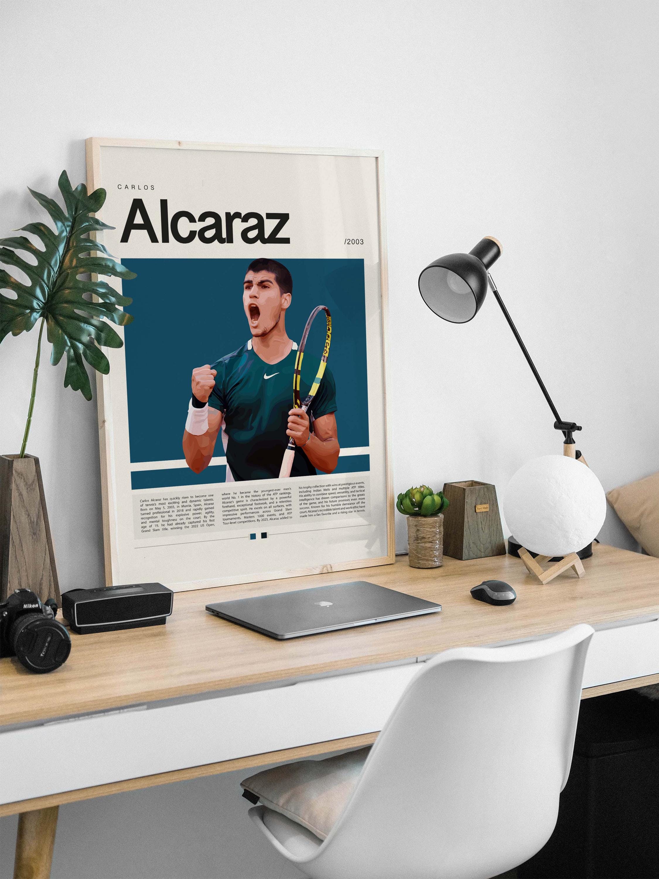 Carlos Alcaraz Poster, Tennis Poster, Carlos Alcaraz Print, Sports ...
