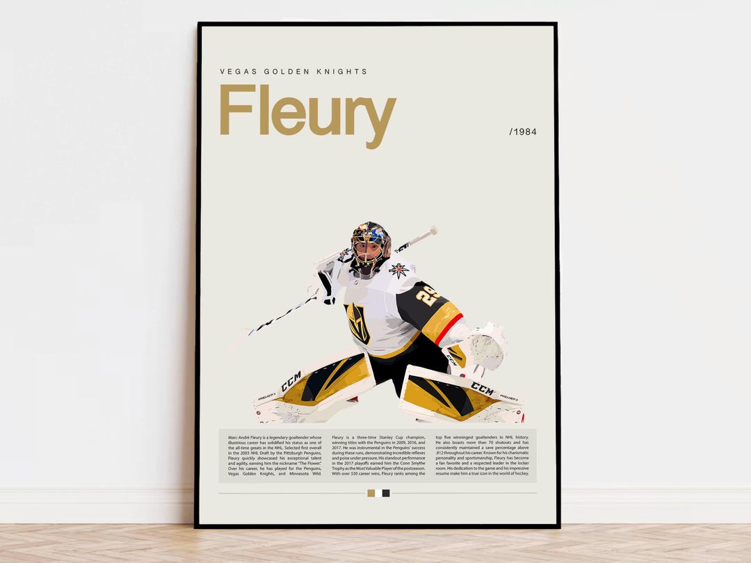 Marc-andré Fleury Poster, NHL Poster, Sports Poster, Modern Sports Art ...