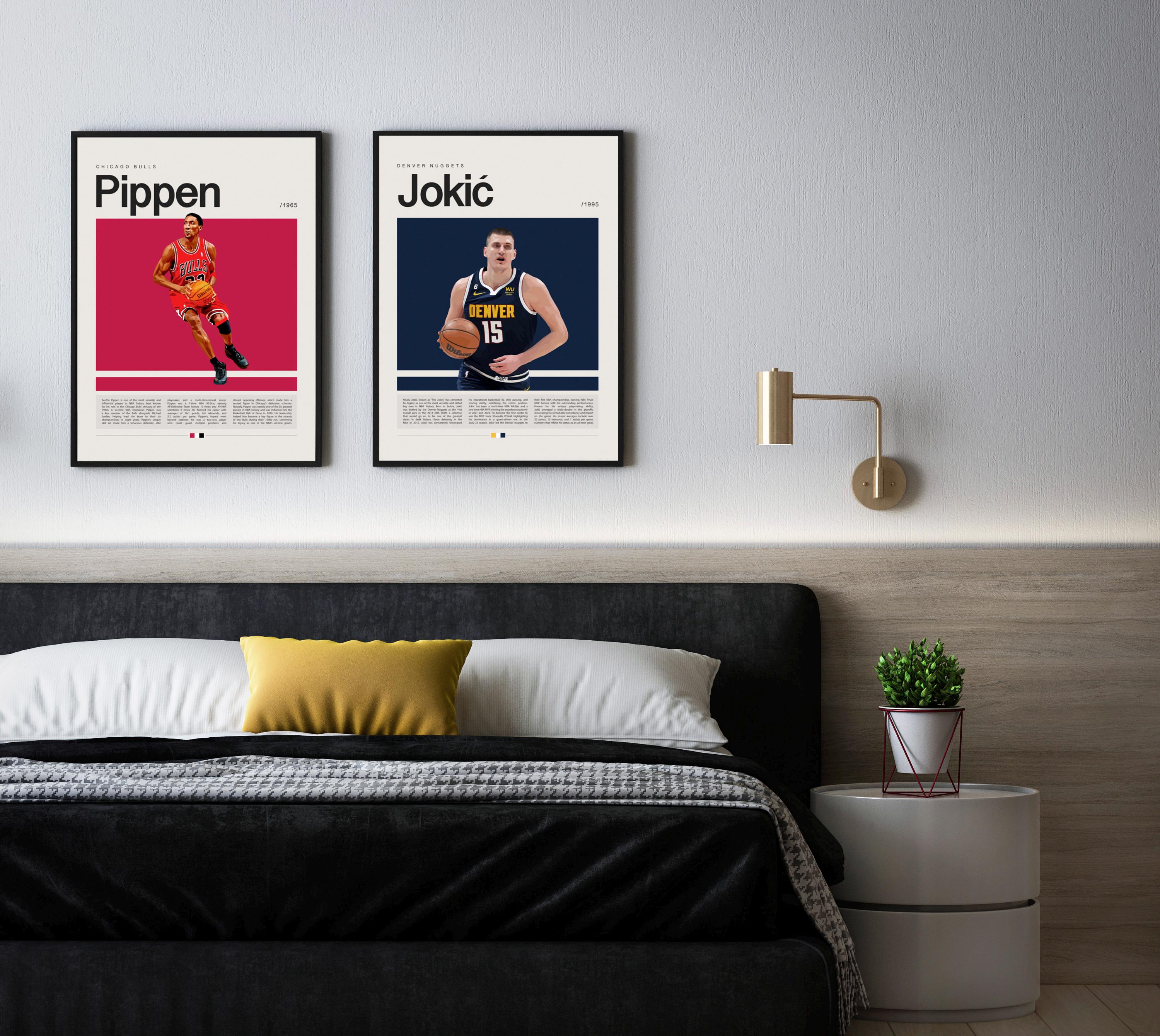 Lebron James Poster, NBA Poster, Sports Poster, Mid Century Modern, NBA ...