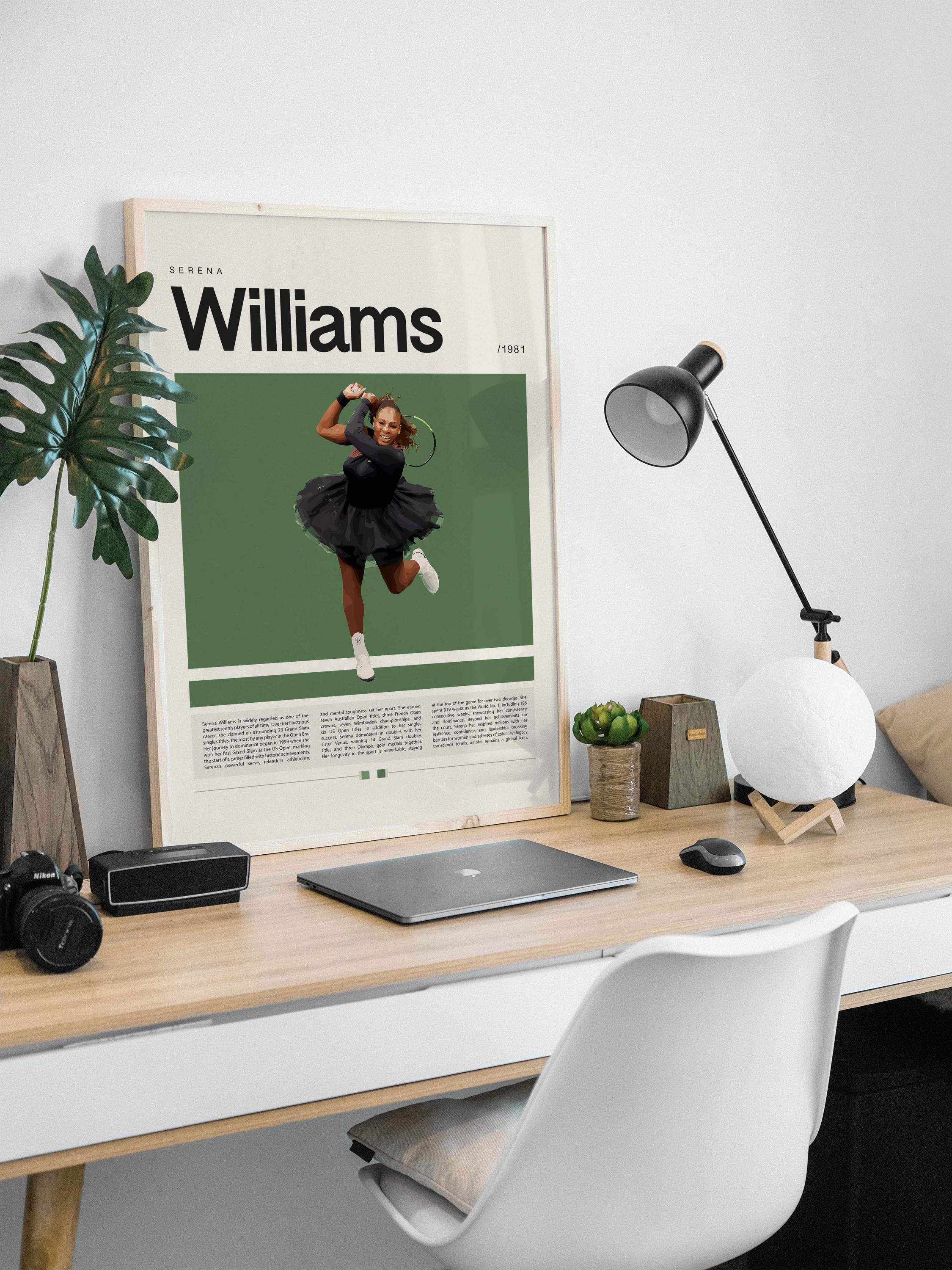 Serena Williams Poster, Tennis Poster, Serena Williams Print, Sports ...