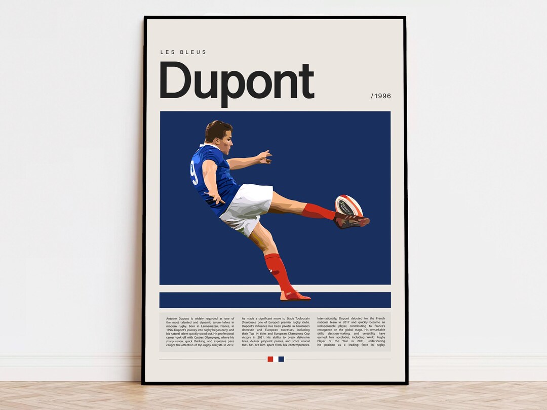 Antoine Dupont Poster, Rugby Poster, Sports Poster, Modern Sports Art ...