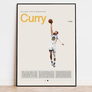 Steph Curry Poster, Golden State Warriors, NBA Poster, Sports Poster ...