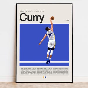 Steph Curry Poster, Golden State Warriors, NBA Poster, Sports Poster ...