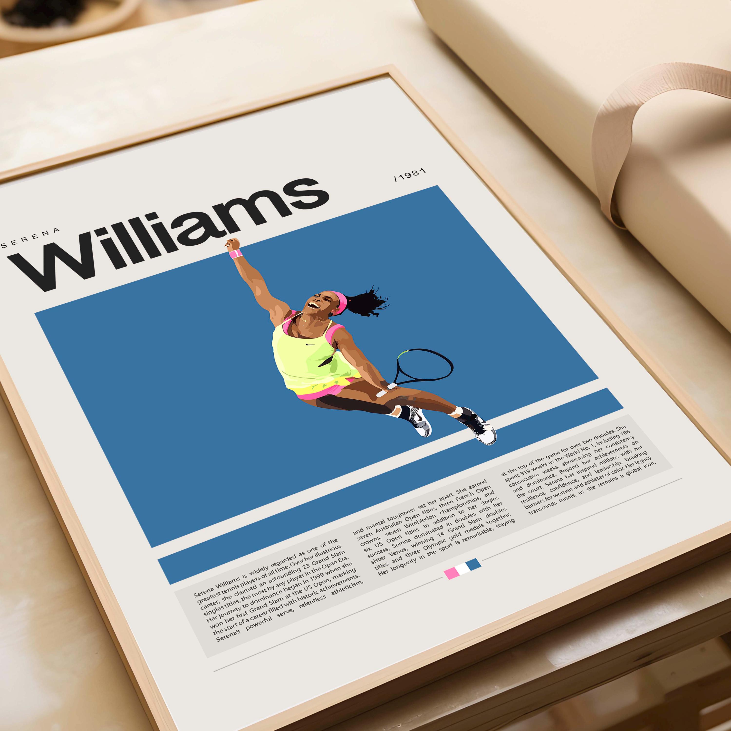 Serena Williams Poster, Tennis Poster, Serena Williams Print, Sports ...