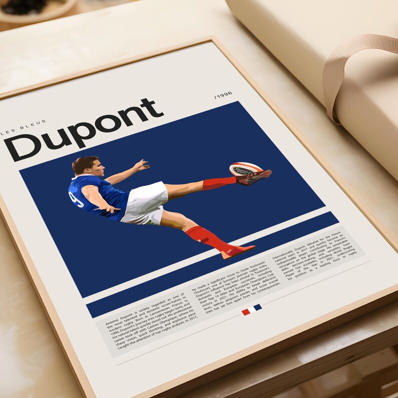 Antoine Dupont Poster, Rugby Poster, Sports Poster, Modern Sports Art ...