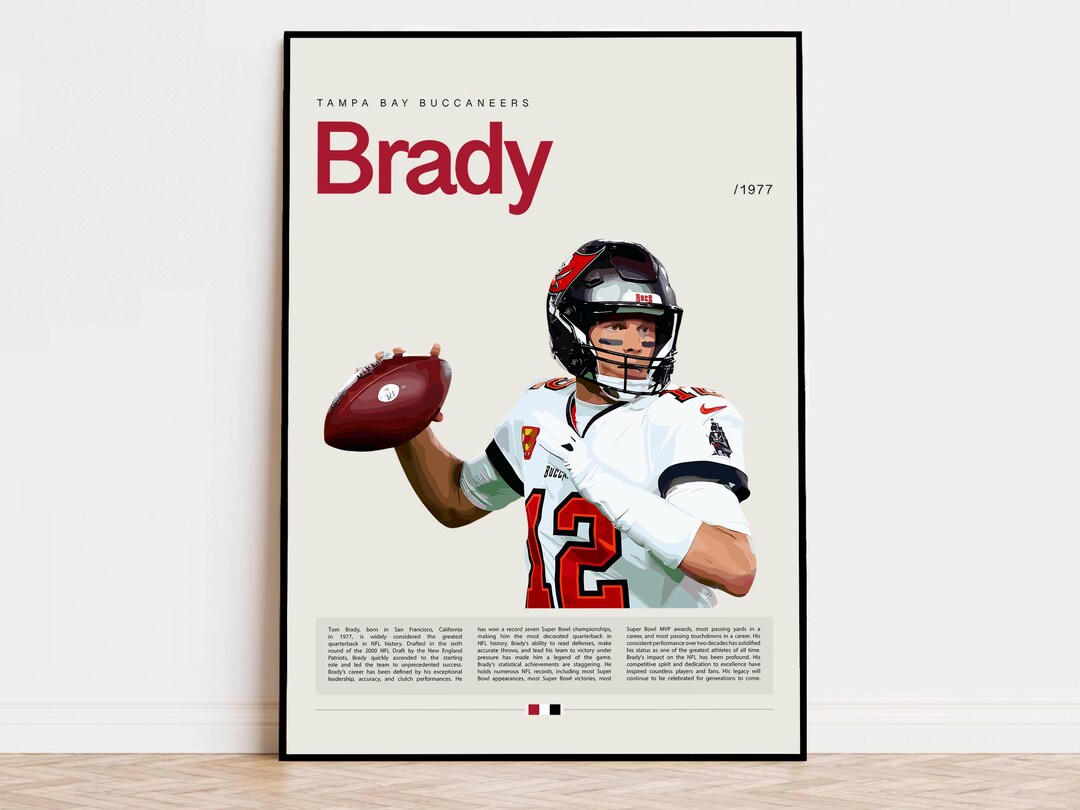 Tom Brady Poster, NFL Poster, Sports Poster, Modern Sports Art, NFL ...