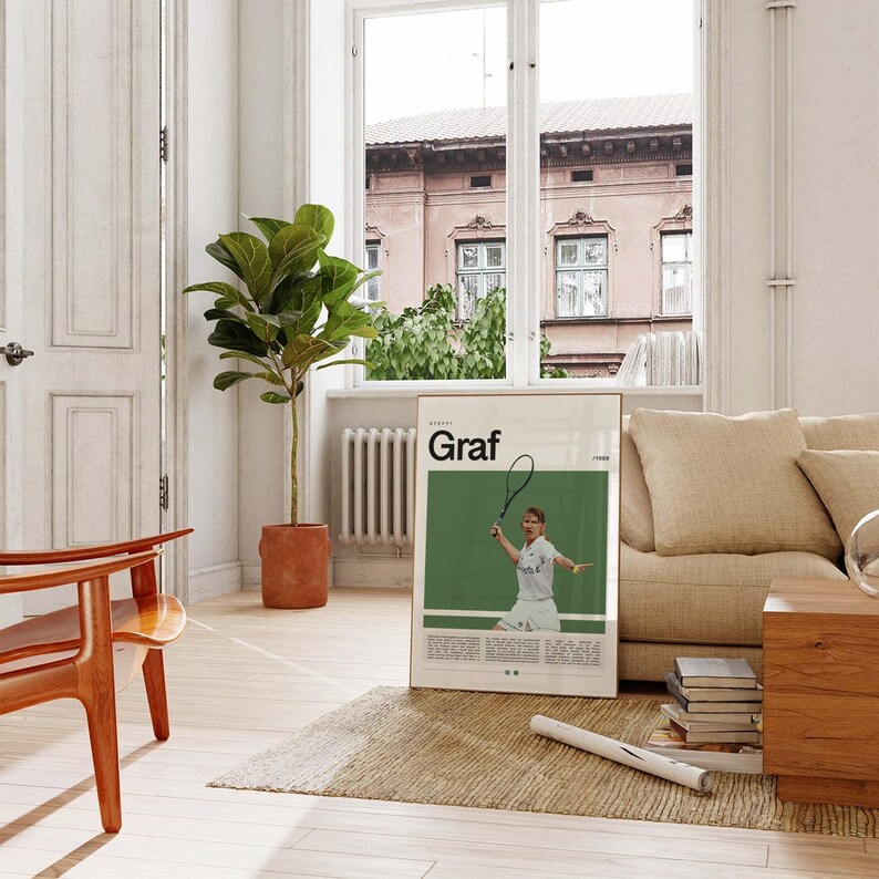 Steffi Graf Poster, Tennis Poster, Steffi Graf Print, Sports Poster ...