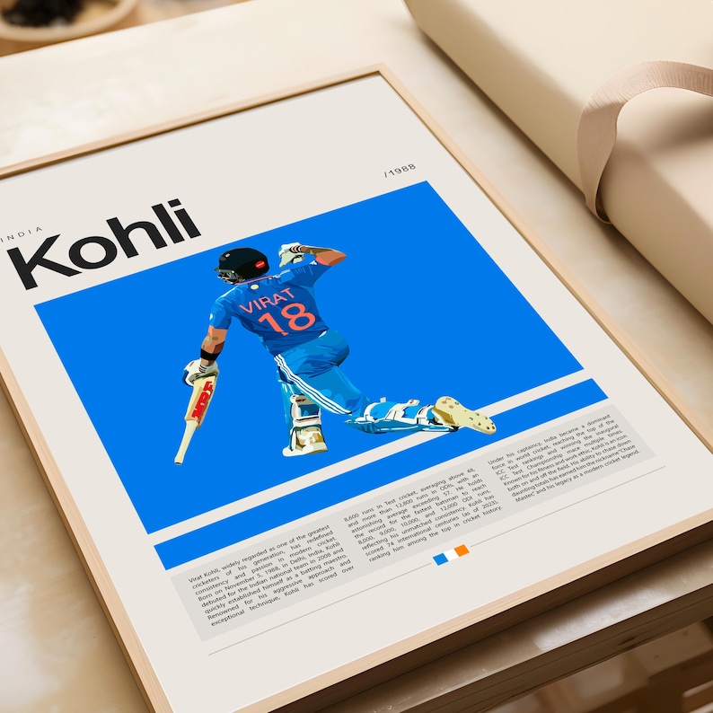 Virat Kohli Poster, Cricket Poster, Sports Poster, Modern Sports Art ...