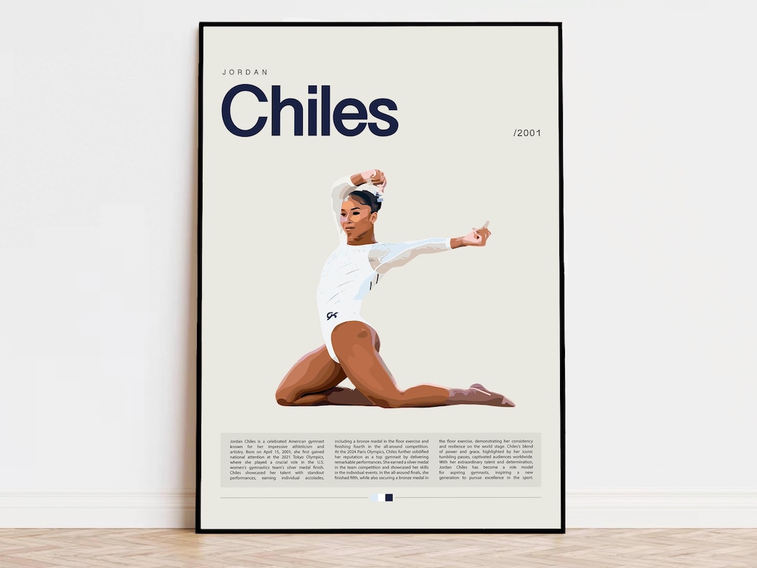 Jordan Chiles Poster, Gymnastics Poster, Sports Poster, Modern Sports ...