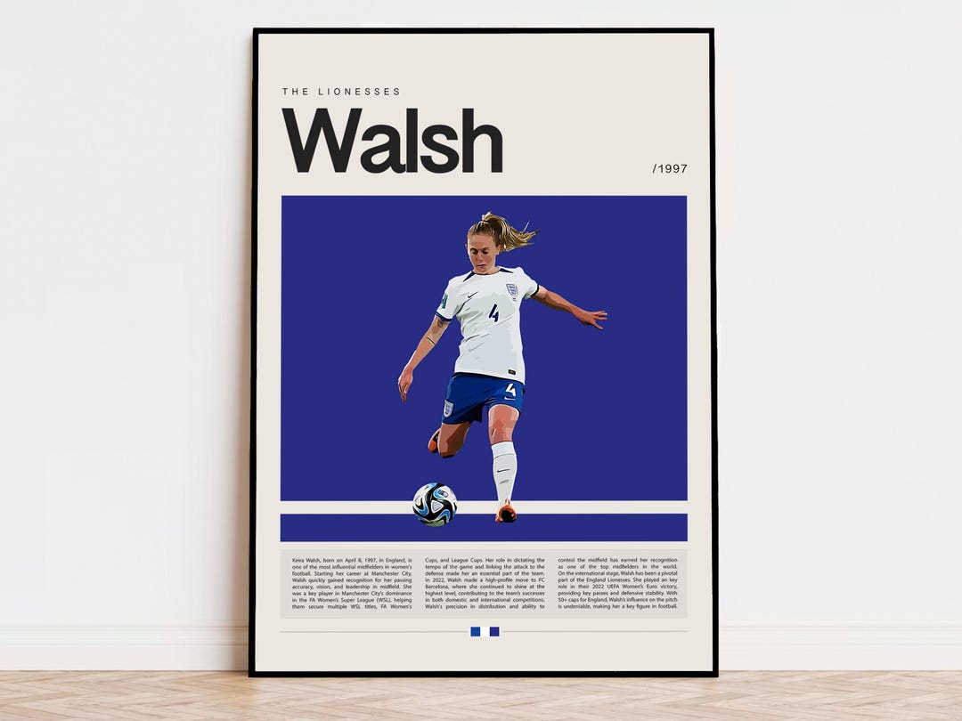 Keira Walsh Poster, Football Poster, Soccer Poster Sports Poster ...