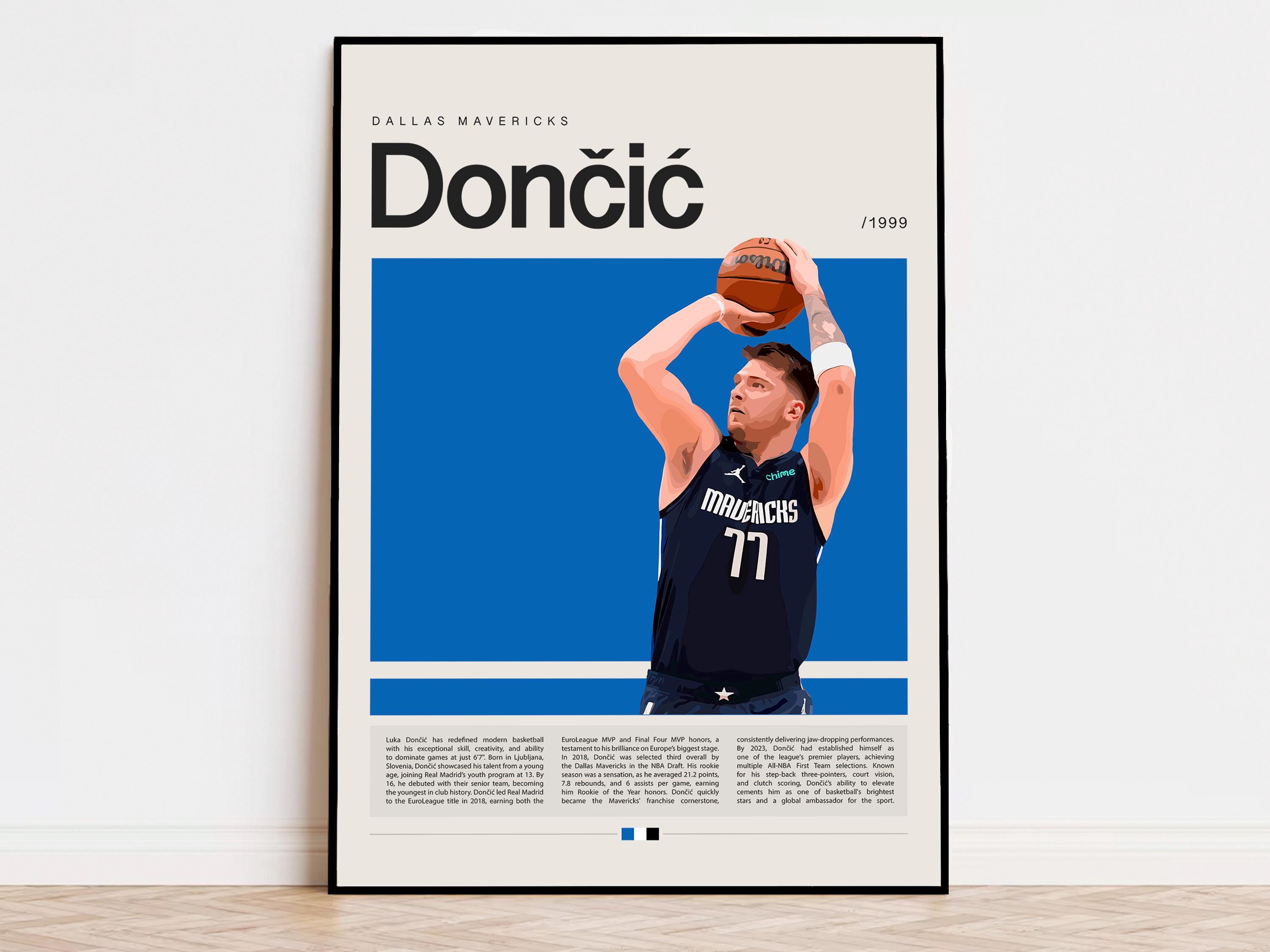 Luka Dončić Poster, Golden State Warriors, NBA Poster, Sports Poster ...