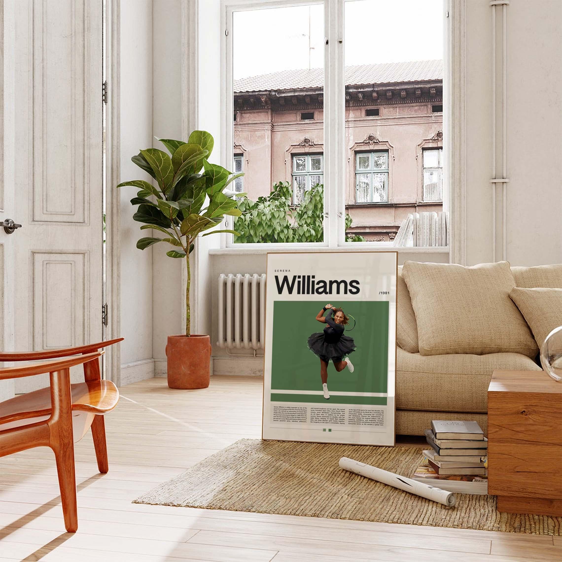 Serena Williams Poster, Tennis Poster, Serena Williams Print, Sports ...