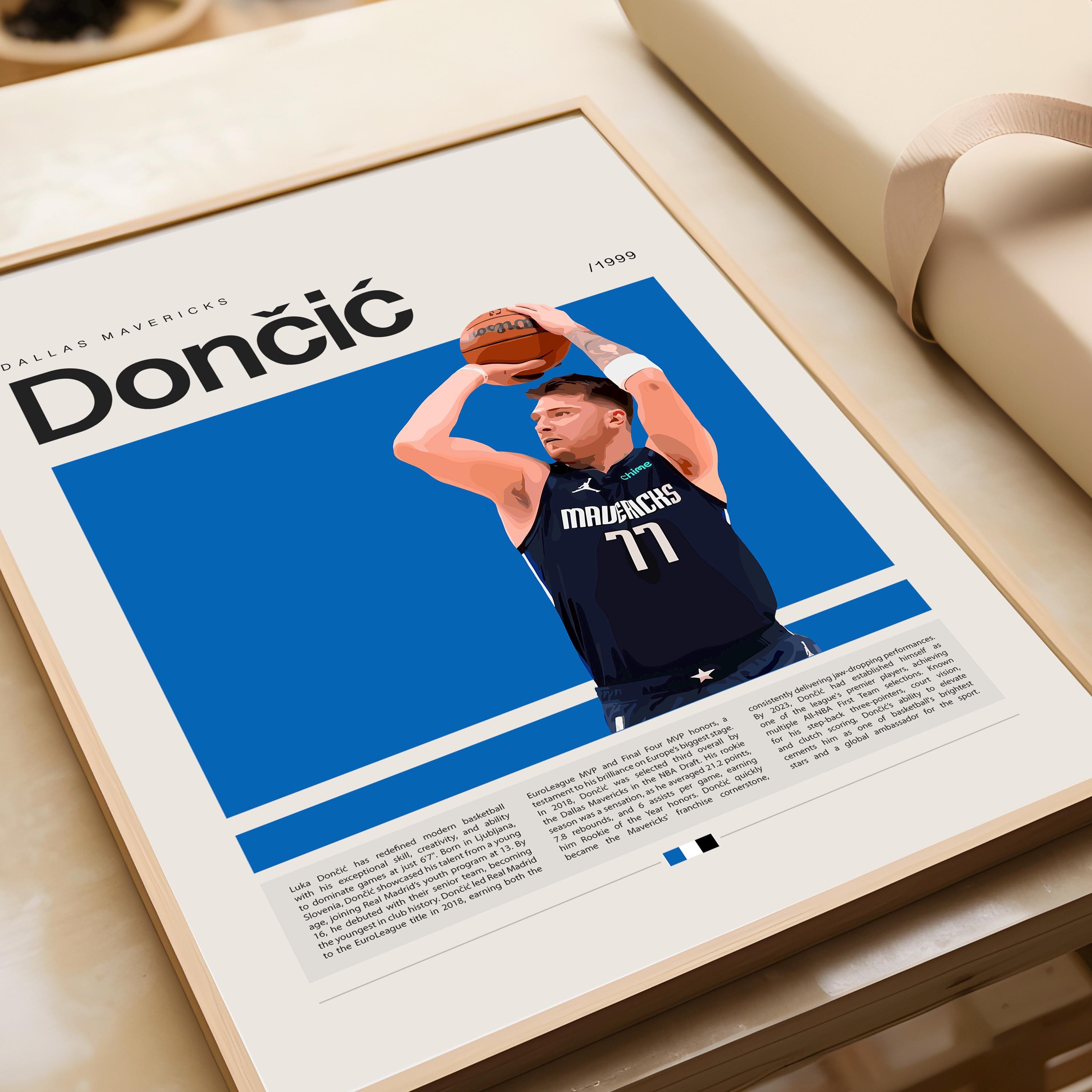 Luka Dončić Poster, Golden State Warriors, NBA Poster, Sports Poster ...