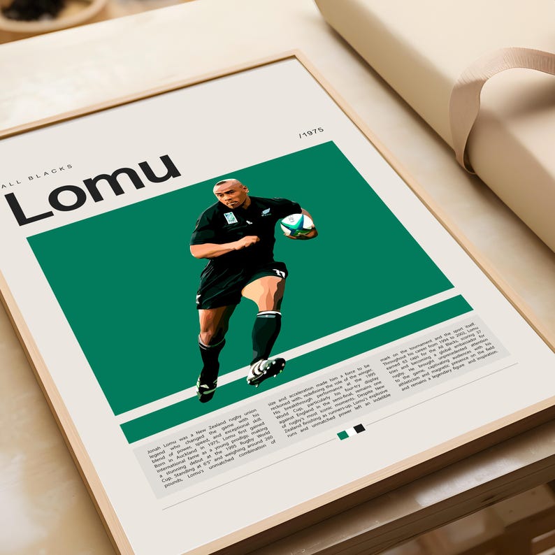 Jonah Lomu Poster, Rugby Poster, Sports Poster, Modern Sports Art ...