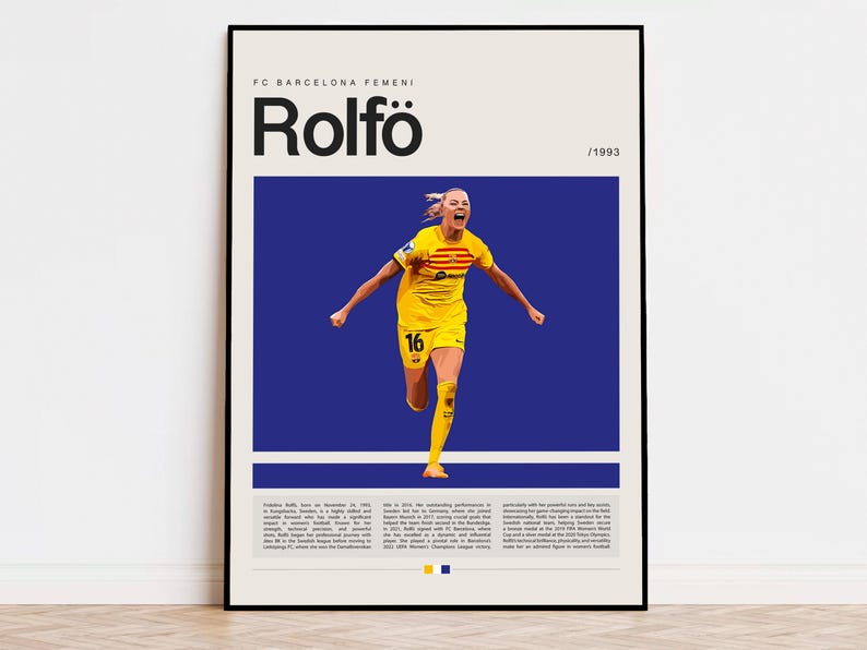Fridolina Rolfö Poster, Football Poster, Soccer Poster Sports Poster ...
