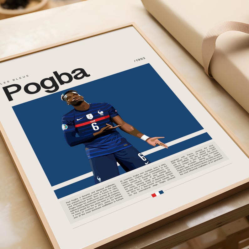Paul Pogba Poster, Football Poster, Soccer Poster Sports Poster, Modern ...