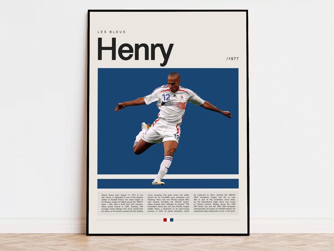 Thierry Henry Poster, Football Poster, Soccer Poster Sports Poster ...