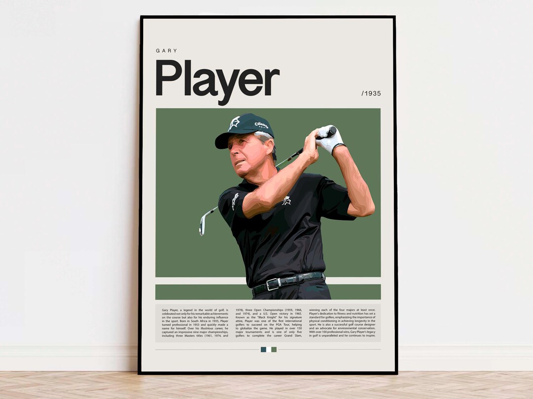 Gary Player Poster, Golf Poster, Gift for Golfer, Sports Poster, Modern ...