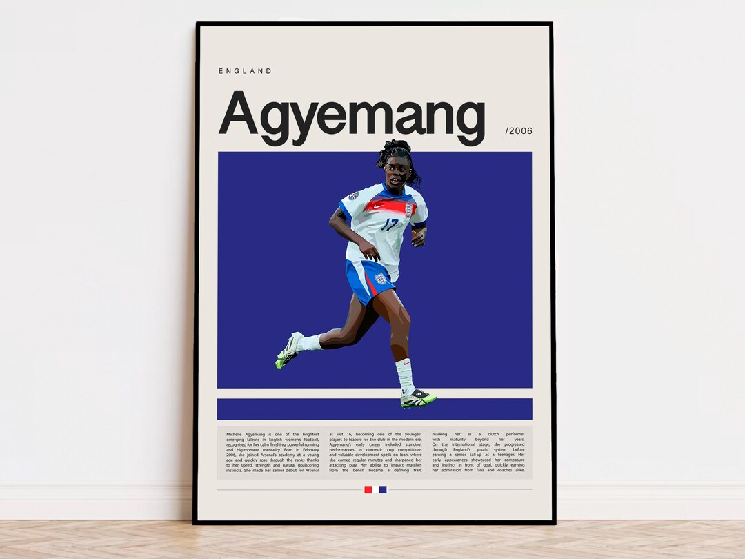Michelle Agyemang Poster, Football Poster, Soccer Poster Sports Poster ...
