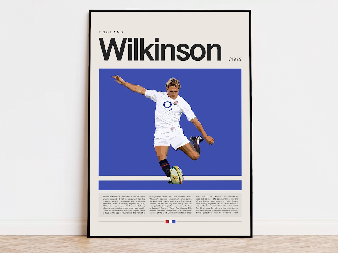 Jonny Wilkinson Poster, Rugby Poster, Sports Poster, Modern Sports Art ...