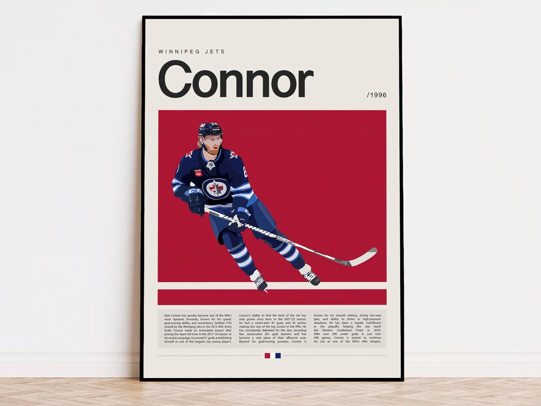 Kyle Connor Poster, NHL Poster, Sports Poster, Modern Sports Art, NHL ...