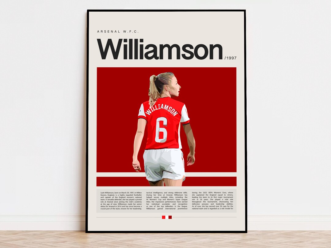 Leah Williamson Poster, Football Poster, Soccer Poster Sports Poster ...