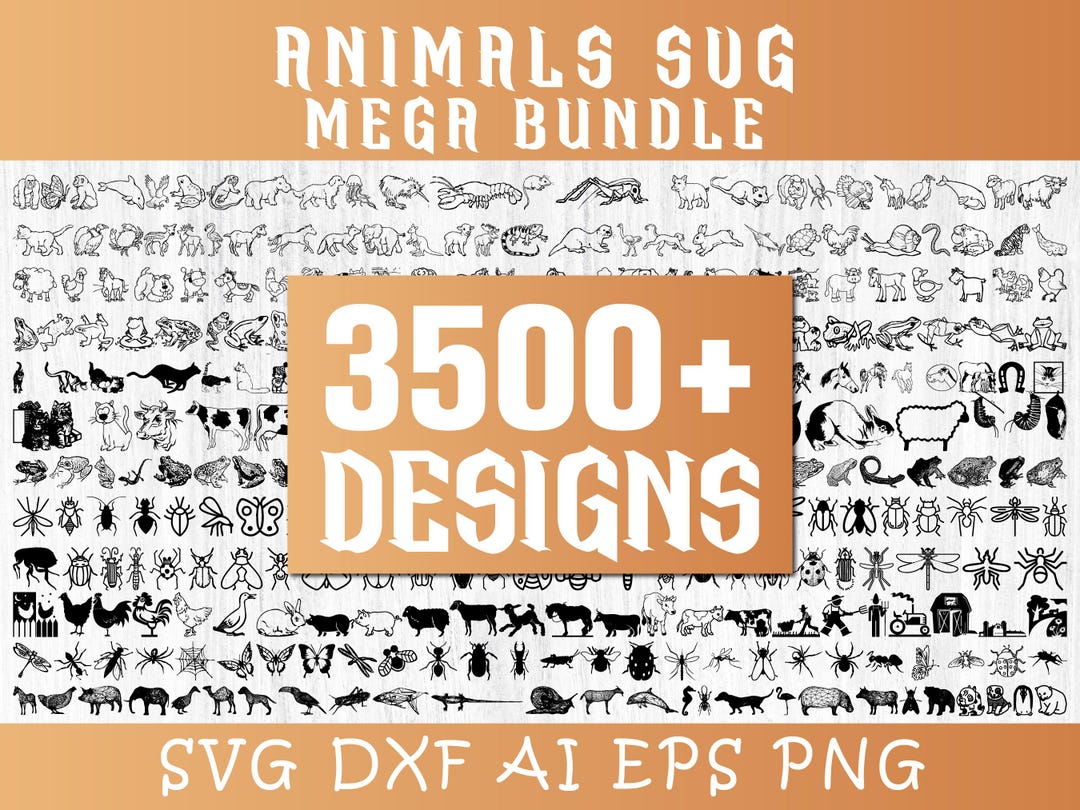 Animals SVG Mega Bundle, 3500+ Wildlife and Pet Designs, Birds ...