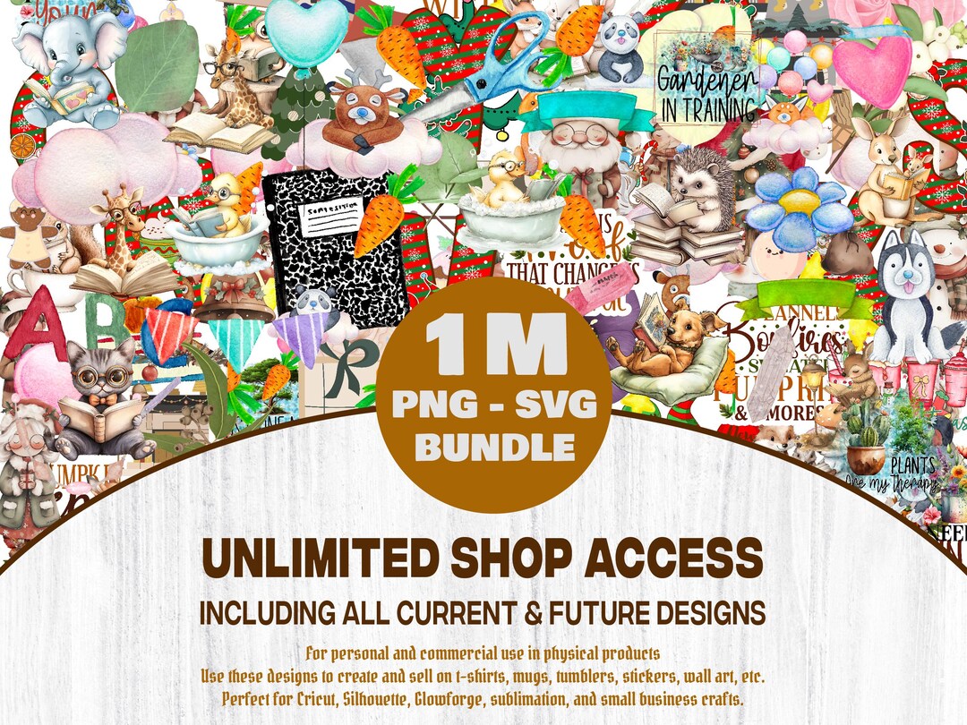 Whole Shop Bundle 1M Designs, Mega Digital Download, Lifetime Access ...