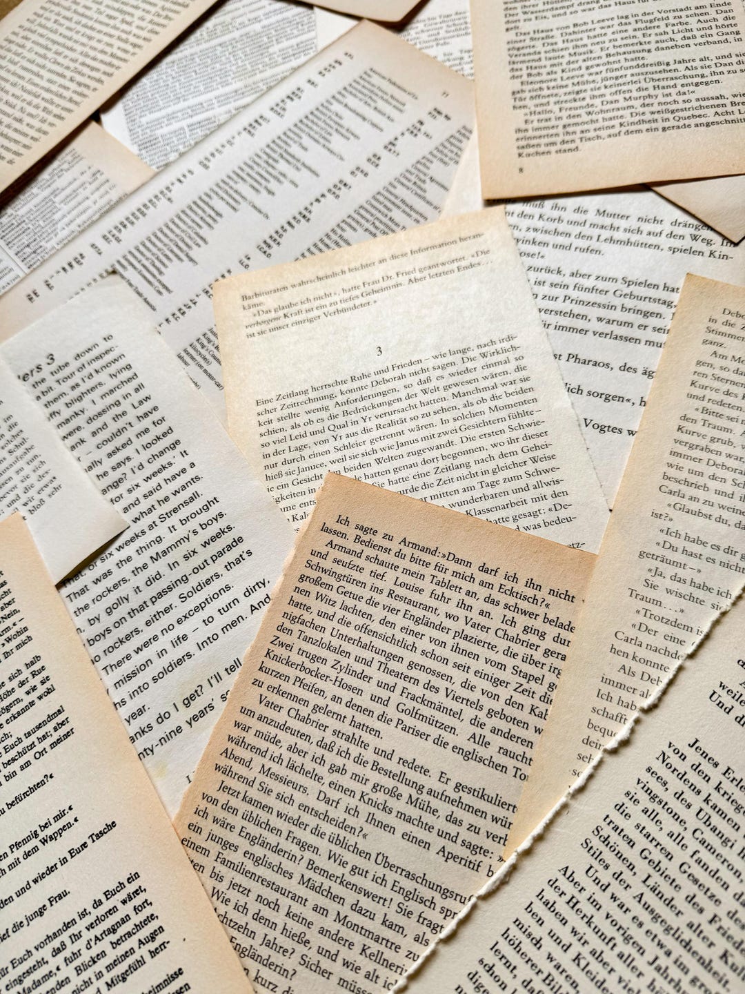 20 Vintage Book Pages With Text - Etsy