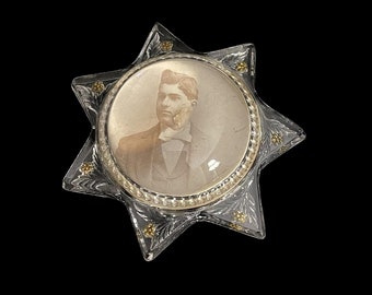 Vintage Victorian 7 Point Glass Star Magnifying Paperweight - Etsy