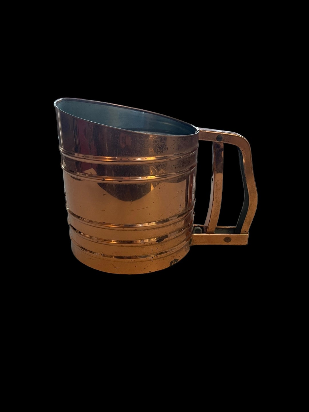 Vintage Copper Flour Sifter foley Sift-chine 1960's - Etsy