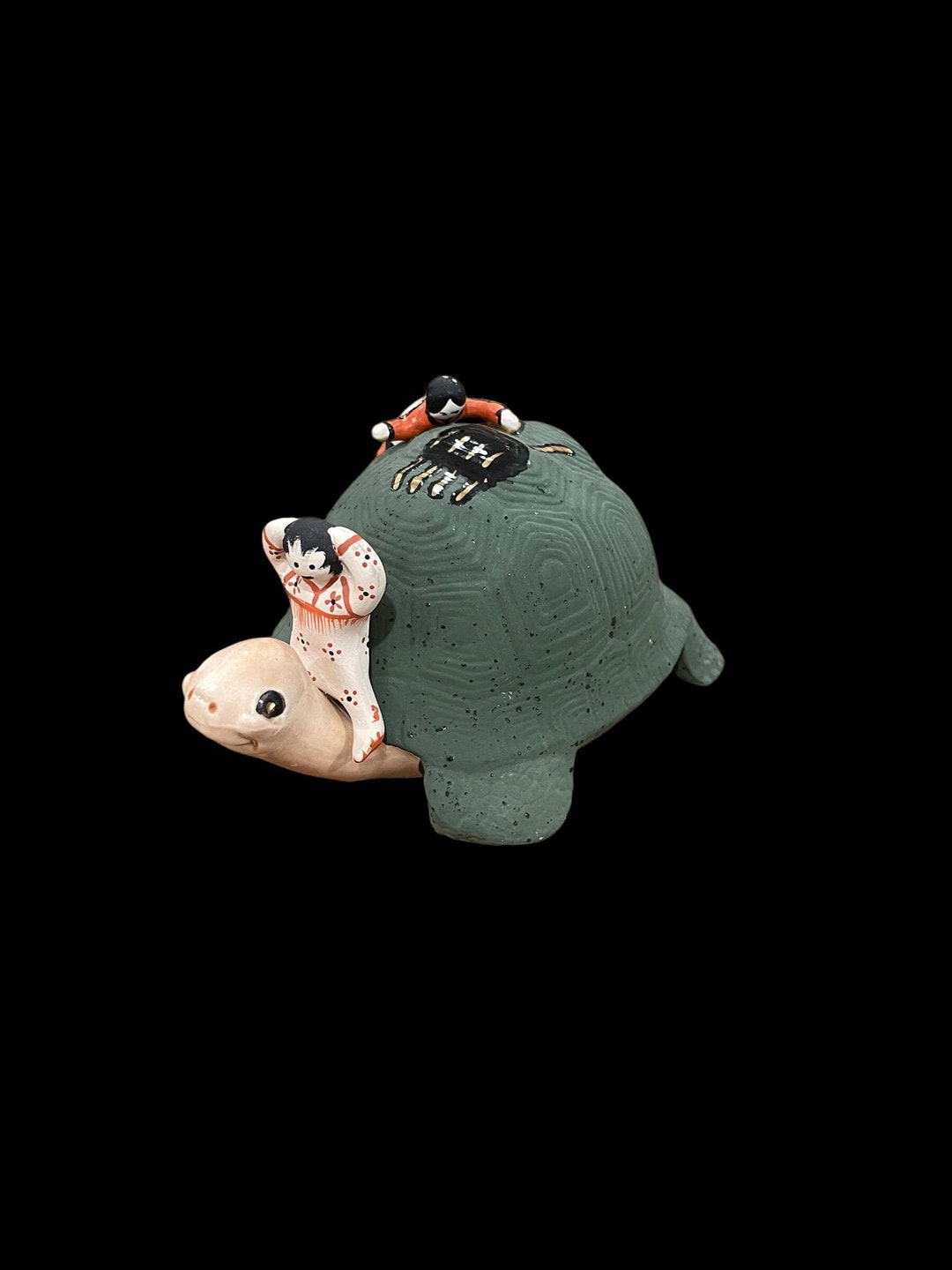Vintage Native American Style Storyteller Clay "mother" Turtle With ...