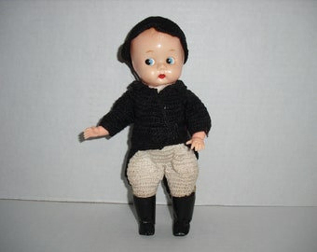 Ideal Boopsie Hard Plastic Doll. Side Glancing Eyes. Crocheted Jockey ...