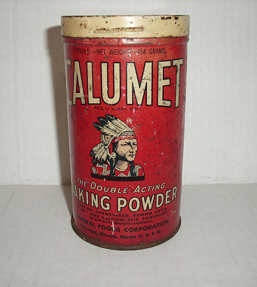 Vintage 1930s Calumet Baking Powder Tin. Vintage Kitchen Decor - Etsy