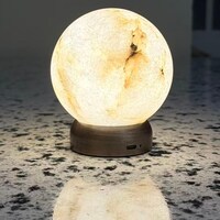 Alabaster Lamp, Egyptian Alabaster, Table Lamp, Rare Alabaster Stone ...