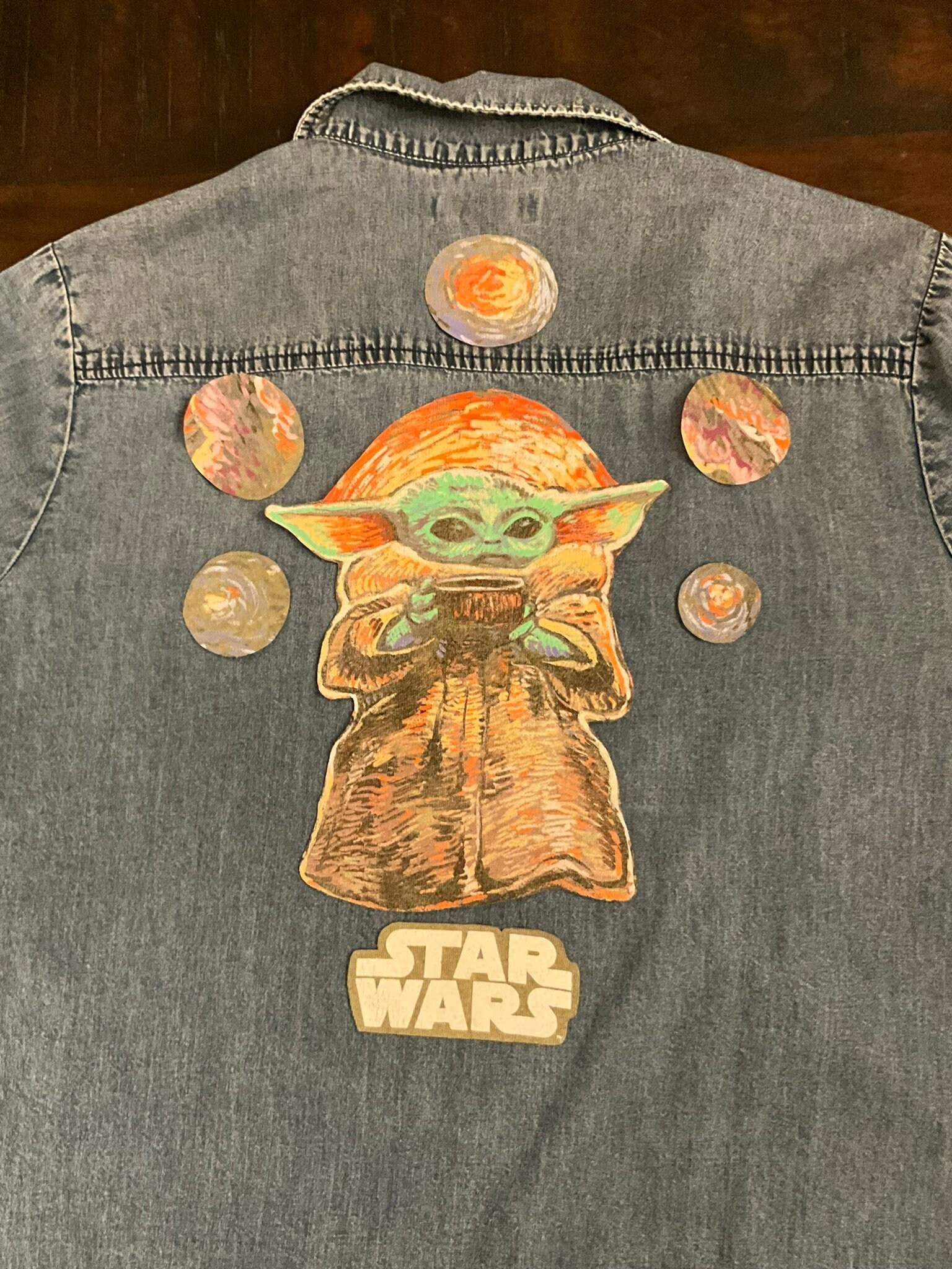 Mandalorian * 7 PATCHES Set BABY YODA + Logo and Planets Fabric Iron ...