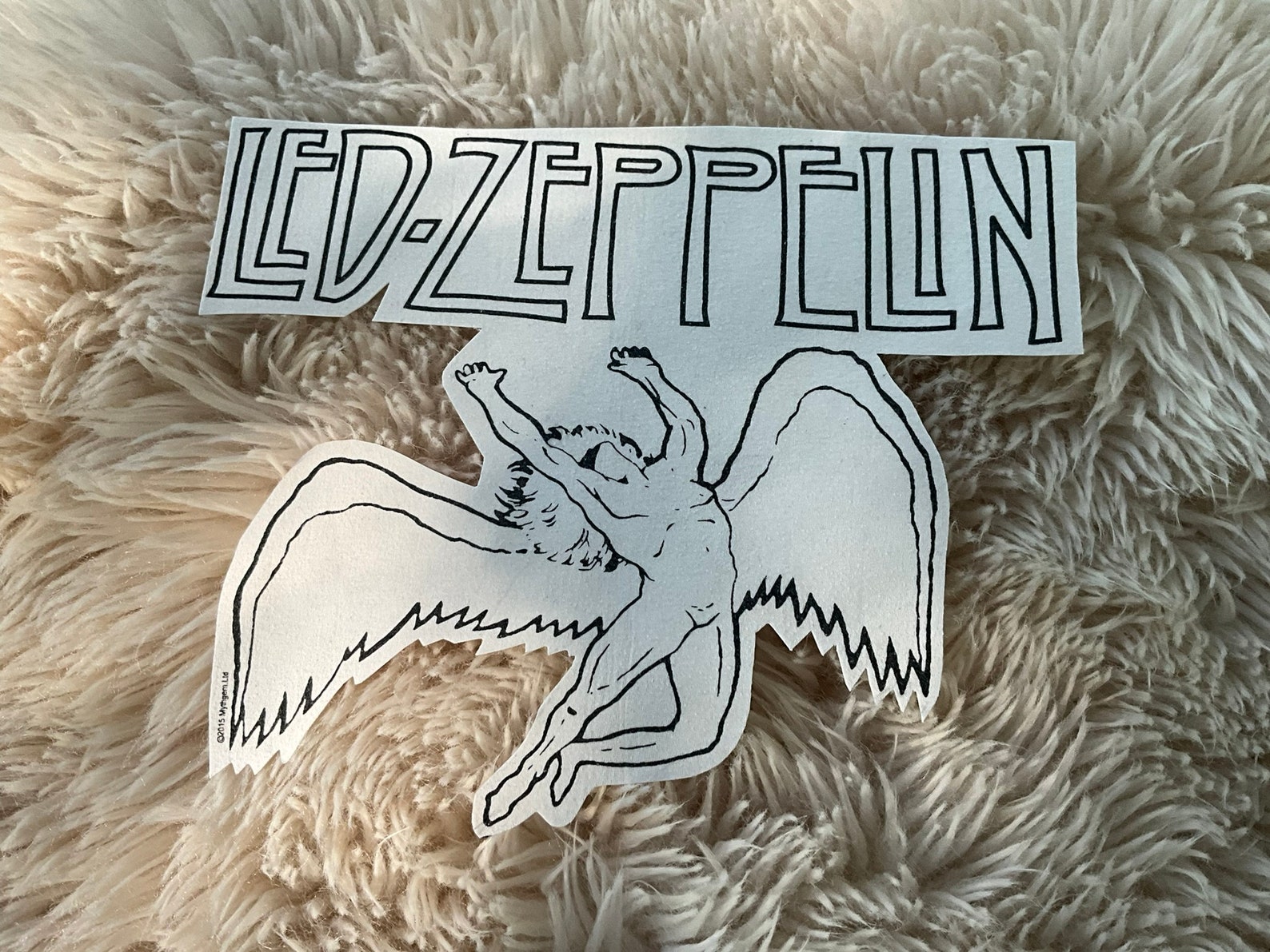 LED ZEPPELIN Fabric Iron on BIG Decal Heat Transfer Tshirt Patch ...