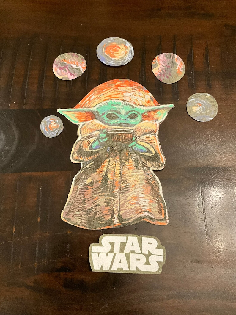 Mandalorian * 7 PATCHES Set BABY YODA + Logo and Planets Fabric Iron ...