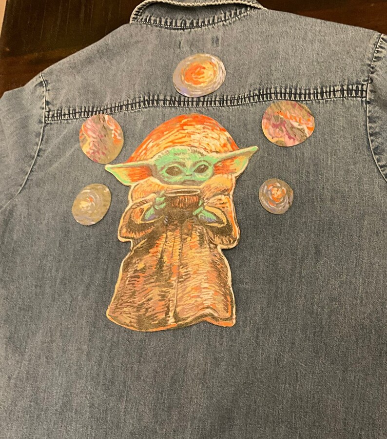 Mandalorian * 7 PATCHES Set BABY YODA + Logo and Planets Fabric Iron ...