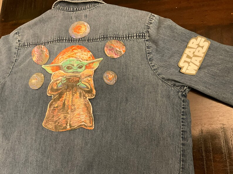 Mandalorian * 7 PATCHES Set BABY YODA + Logo and Planets Fabric Iron ...