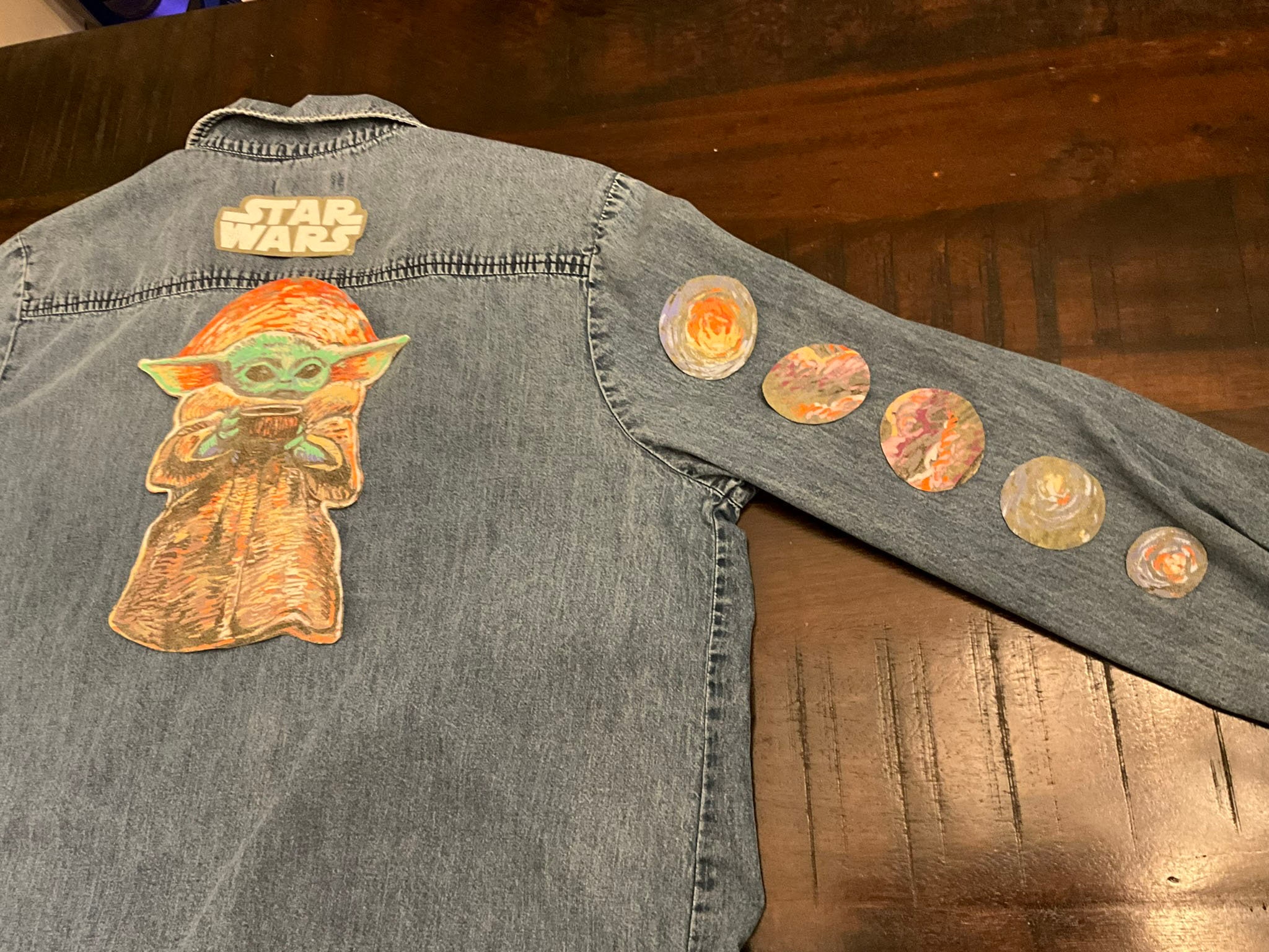 Mandalorian * 7 PATCHES Set BABY YODA + Logo and Planets Fabric Iron ...