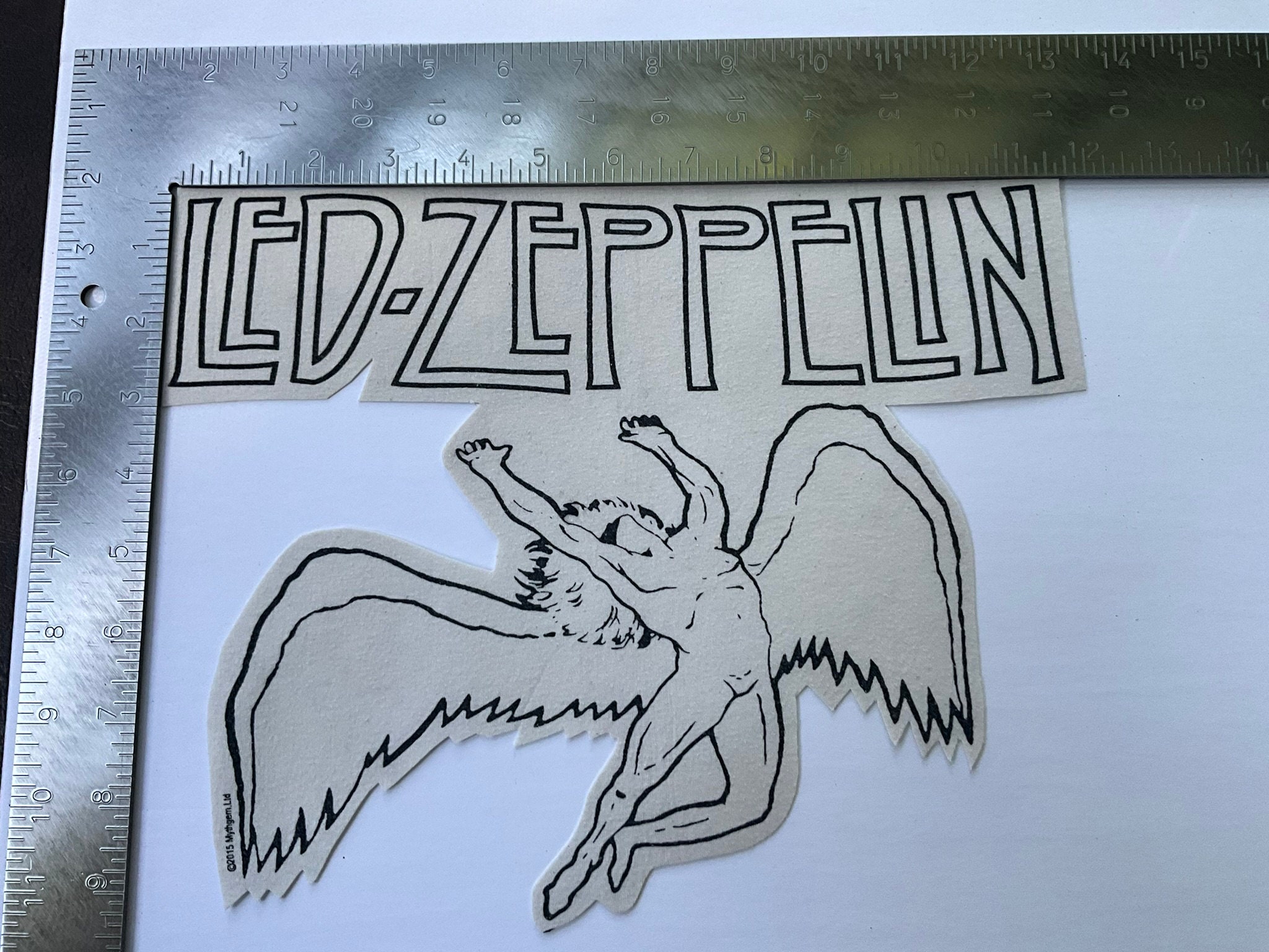 LED ZEPPELIN Fabric Iron on BIG Decal Heat Transfer Tshirt Patch ...
