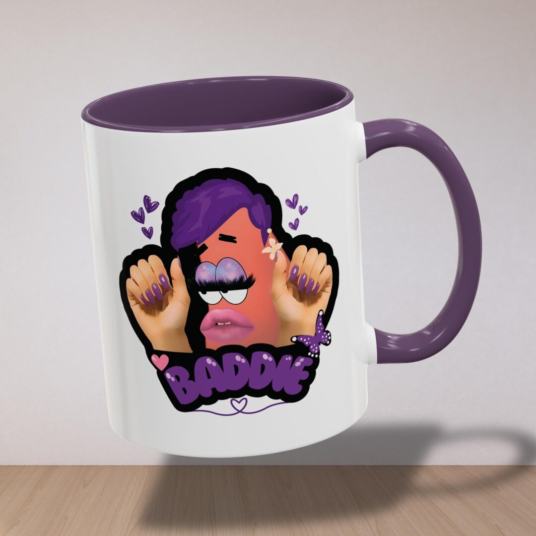 Baddie Patrick Star Meme Mug, Funny Pride Girlie Pop Coffee Cup, Home ...