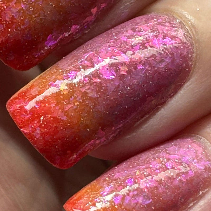 Blue Flakes Polish - Etsy